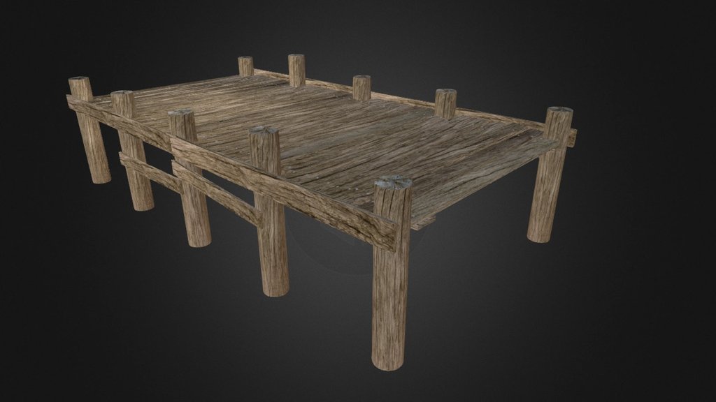 Wooden Bridge Basic 2 - Download Free 3D model by Alex Gimson ...