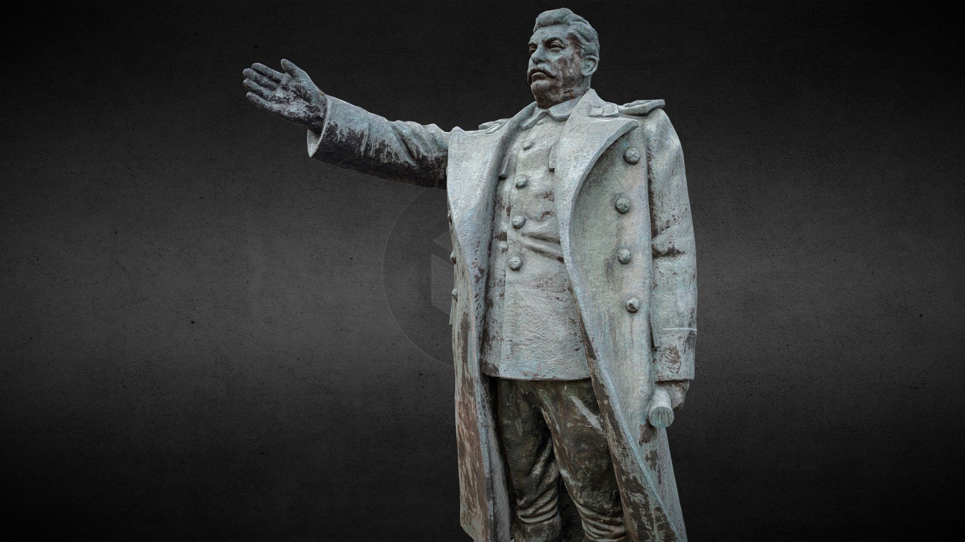 Stalin statue w/ 3 LOD - Albania Heritage - Buy Royalty Free 3D model ...