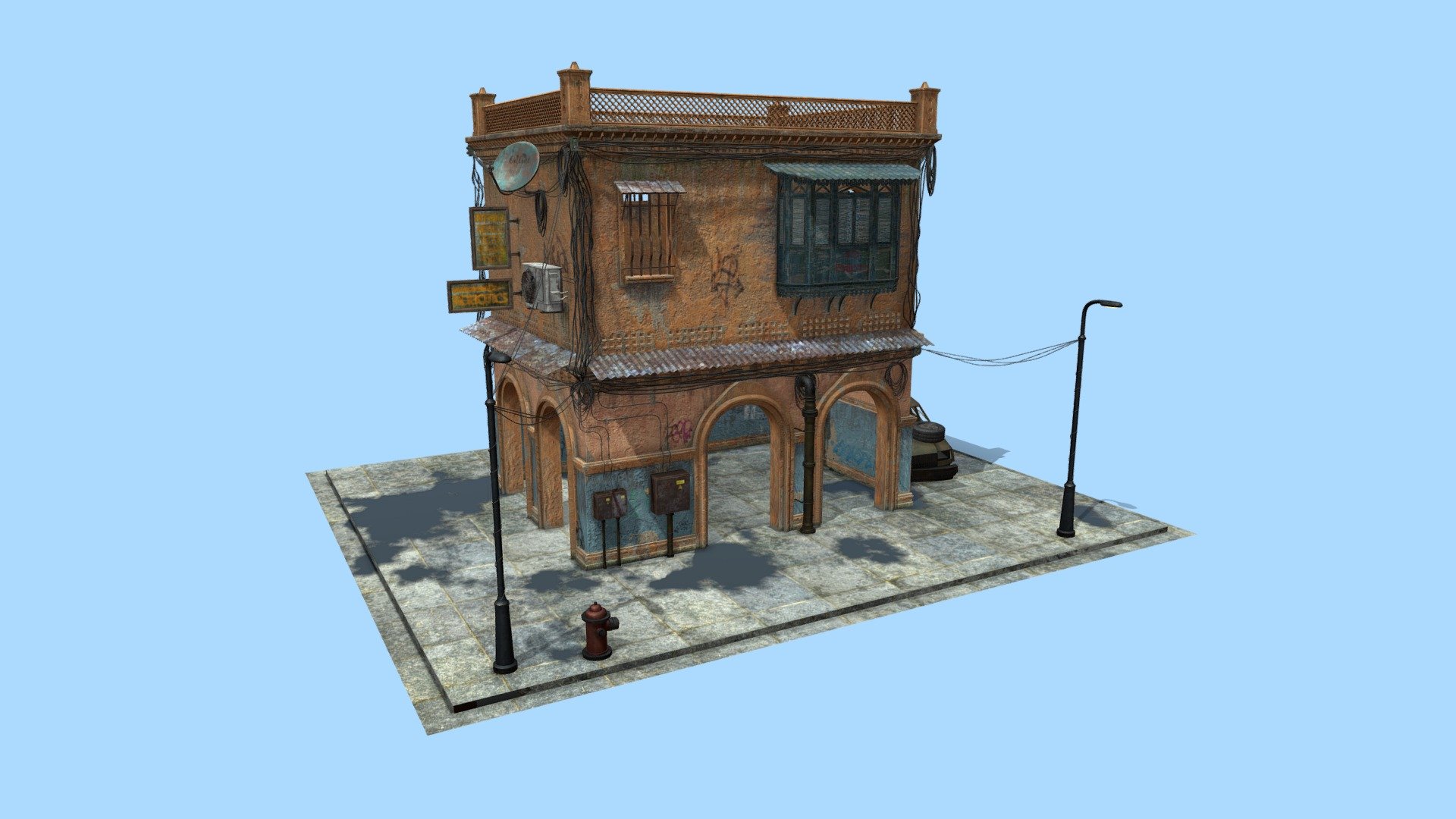 Old Building - Download Free 3D model by eXtrime95 [1d150db] - Sketchfab