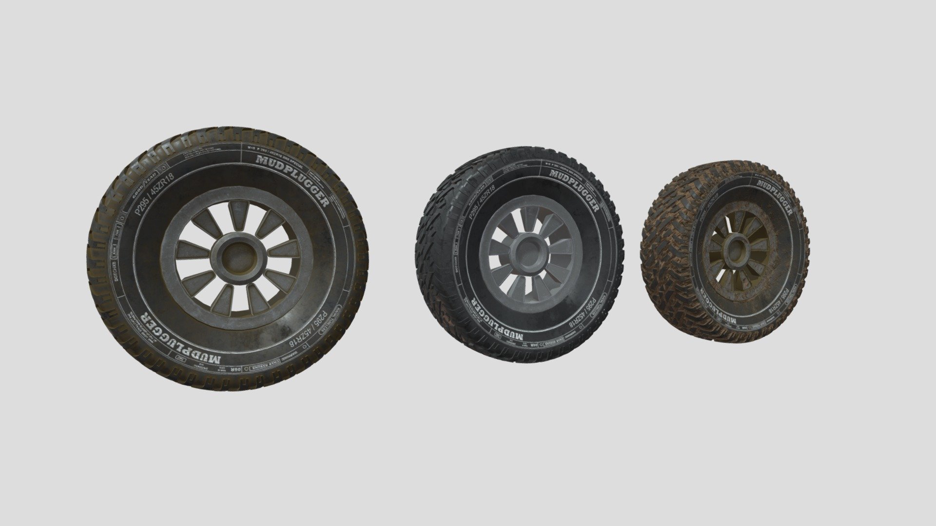 Offroad Tire Set - Buy Royalty Free 3D model by Oskar Tkaczyk ...