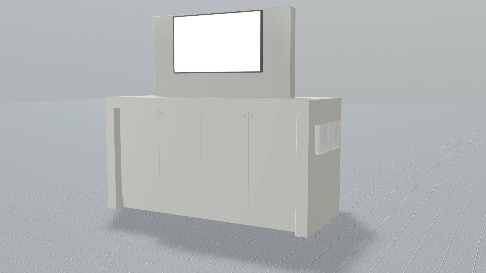 5. COUNTER WITH TV 2000 x 800mm - 3D model by RM Milano (@rmmilano ...