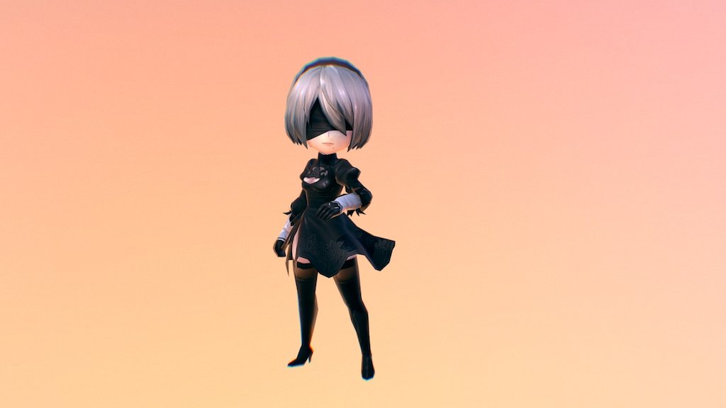 2B- NieR Automata - 3D model by HIRO (@shike) [1d18225] - Sketchfab