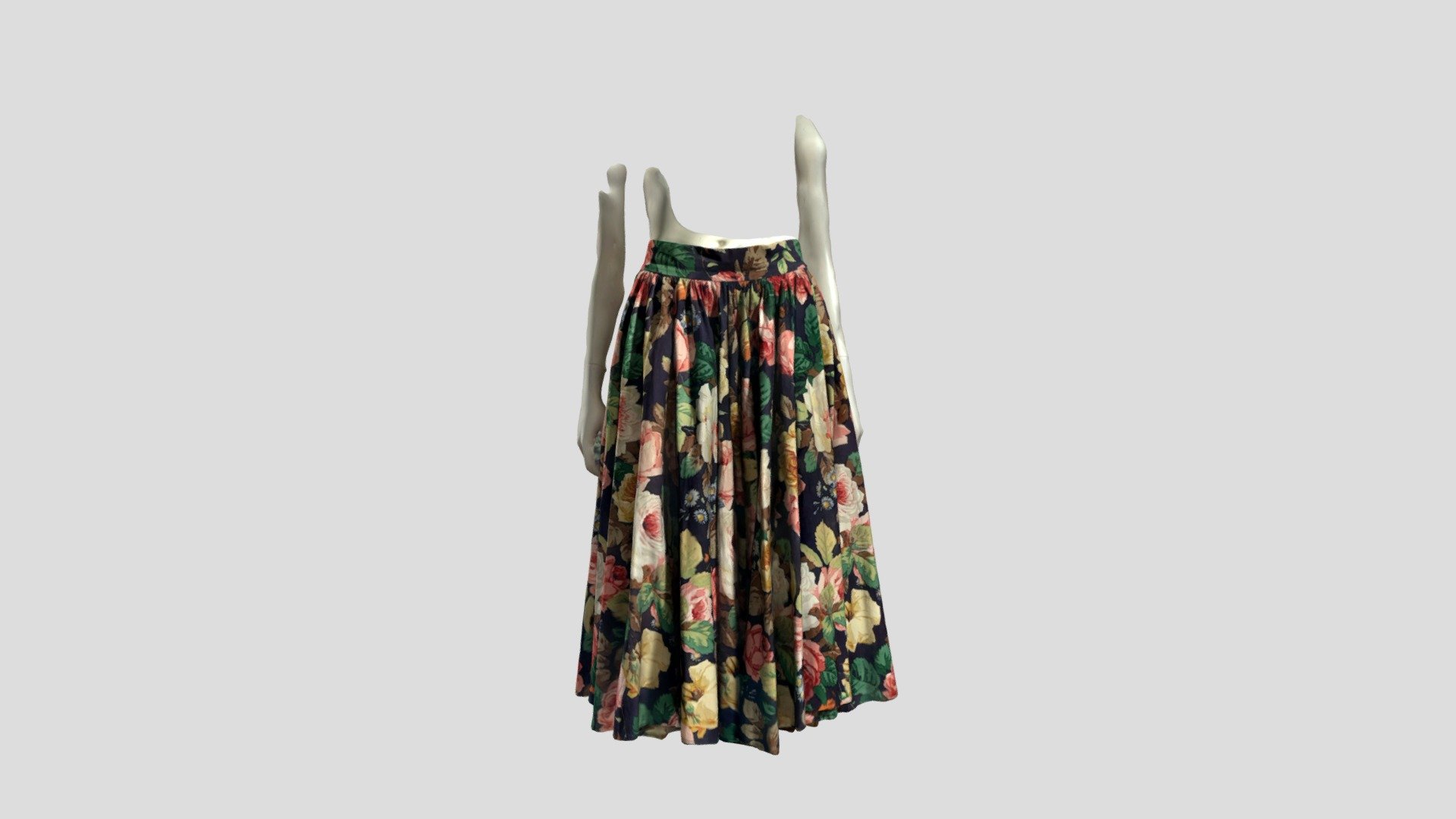 BIBA Floral Skirt - 3D model by arc (@jasgillanders) [1d18360] - Sketchfab