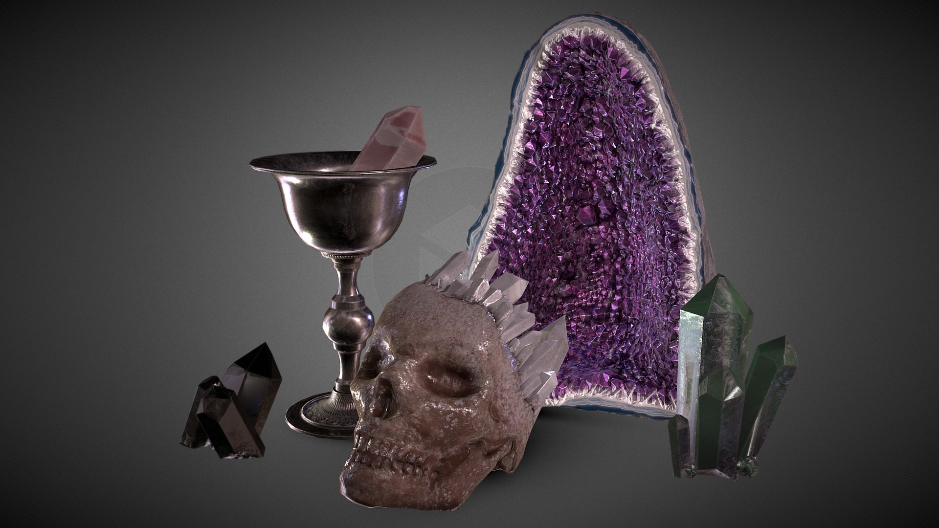Minerals - 3D model by cranberrymk [1d1922d] - Sketchfab