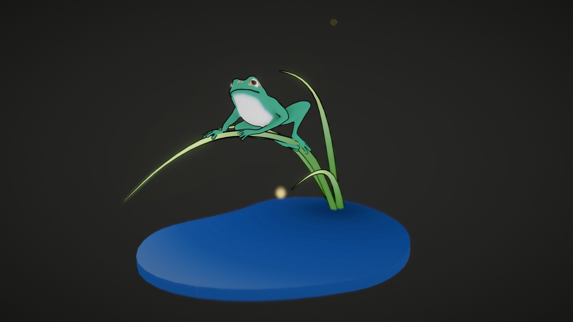 Cartoon Frog - 3D model by tomo (@naritomo) [1d1b1a6] - Sketchfab