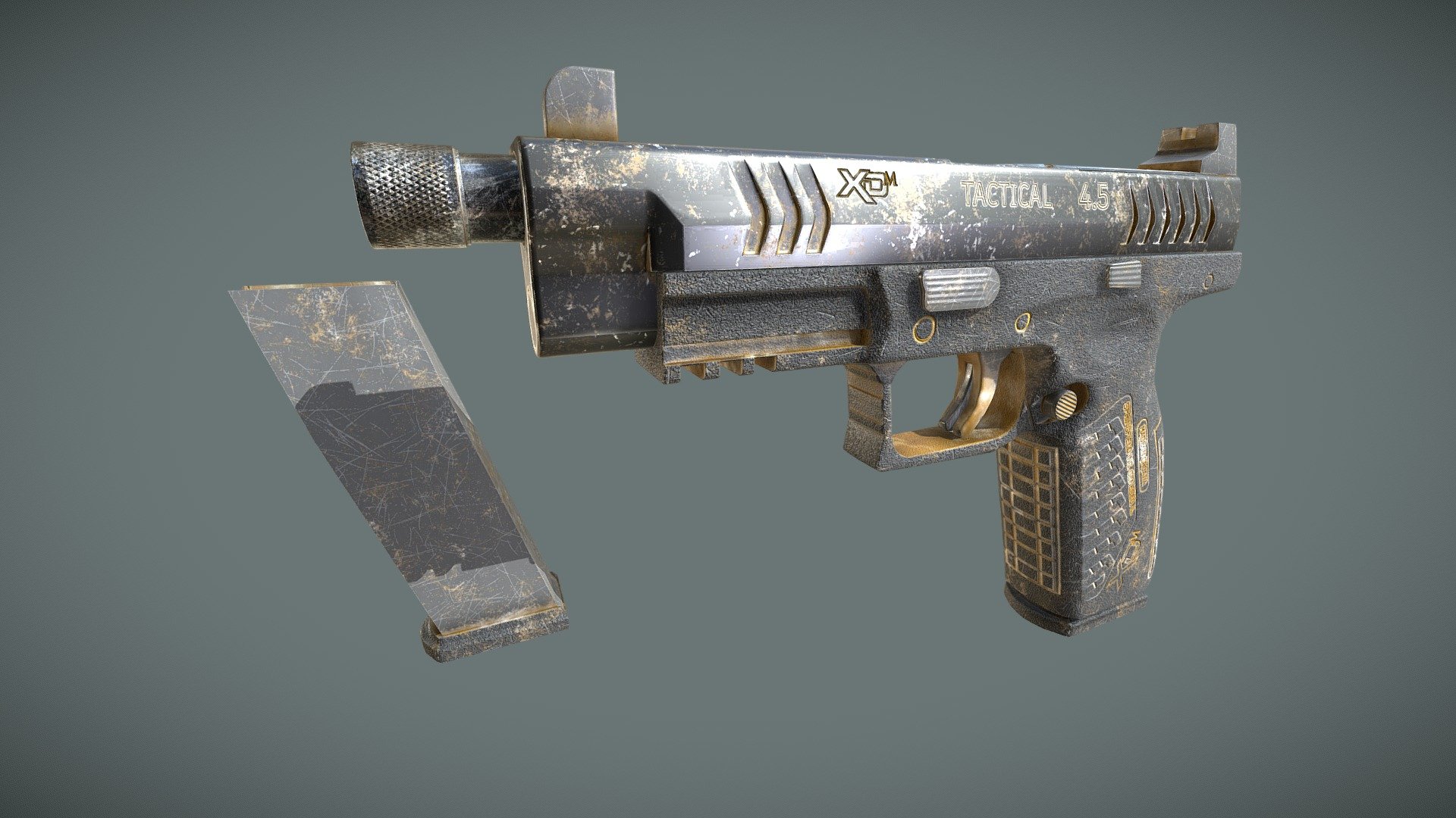 Battle Worn Springfield XD-M Mod.2 - 3D model by TonyRichstad [1d1dafe ...