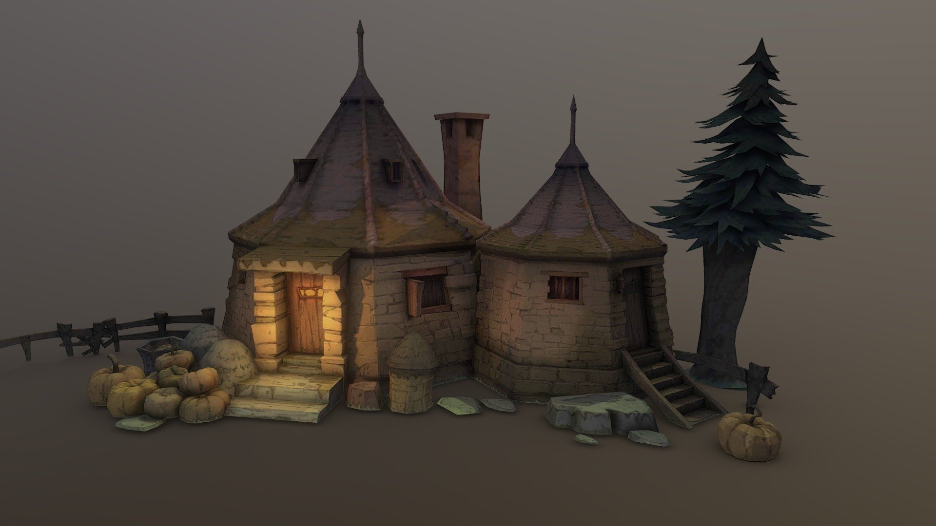 Hagrid House - 3D model by lovemakerz [1d1ec85] - Sketchfab