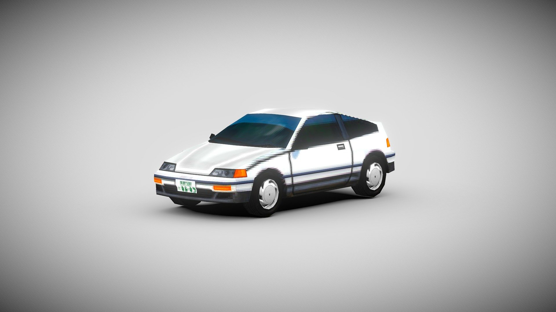 Honda CRX (ps1 graphics) - 3D model by CyberGruzin [1d2019e] - Sketchfab