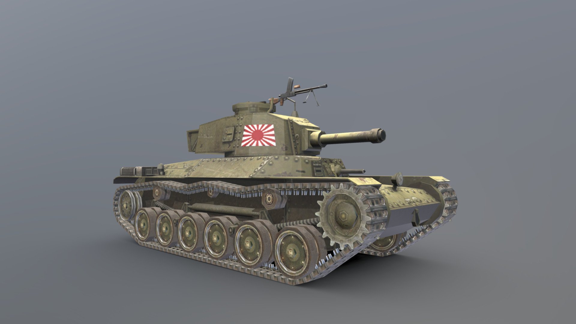 Type 97 Chi-Ha Shinhoto 120 - Download Free 3D model by 42manako ...