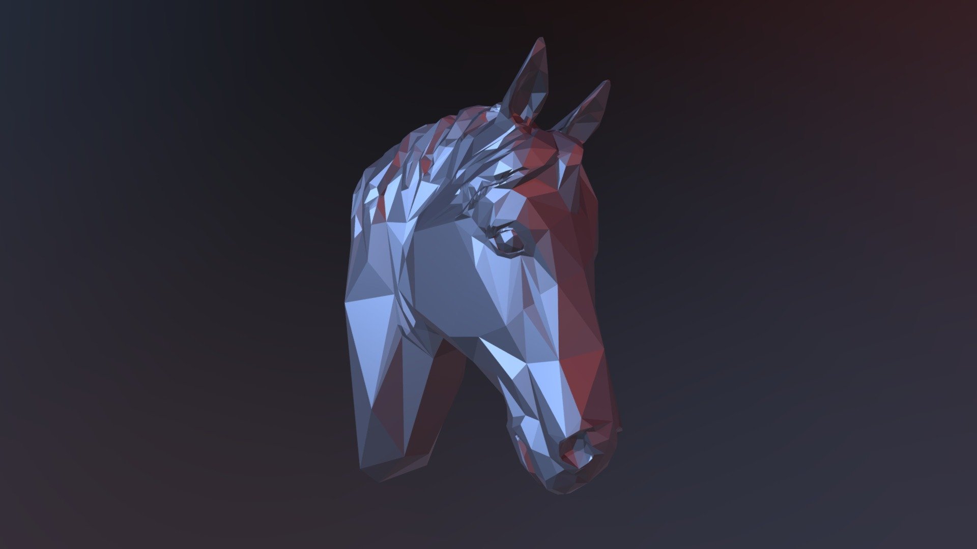 HORSE HEAD LOWPOLY - Buy Royalty Free 3D model by DTA DESIGN STUDIO ...