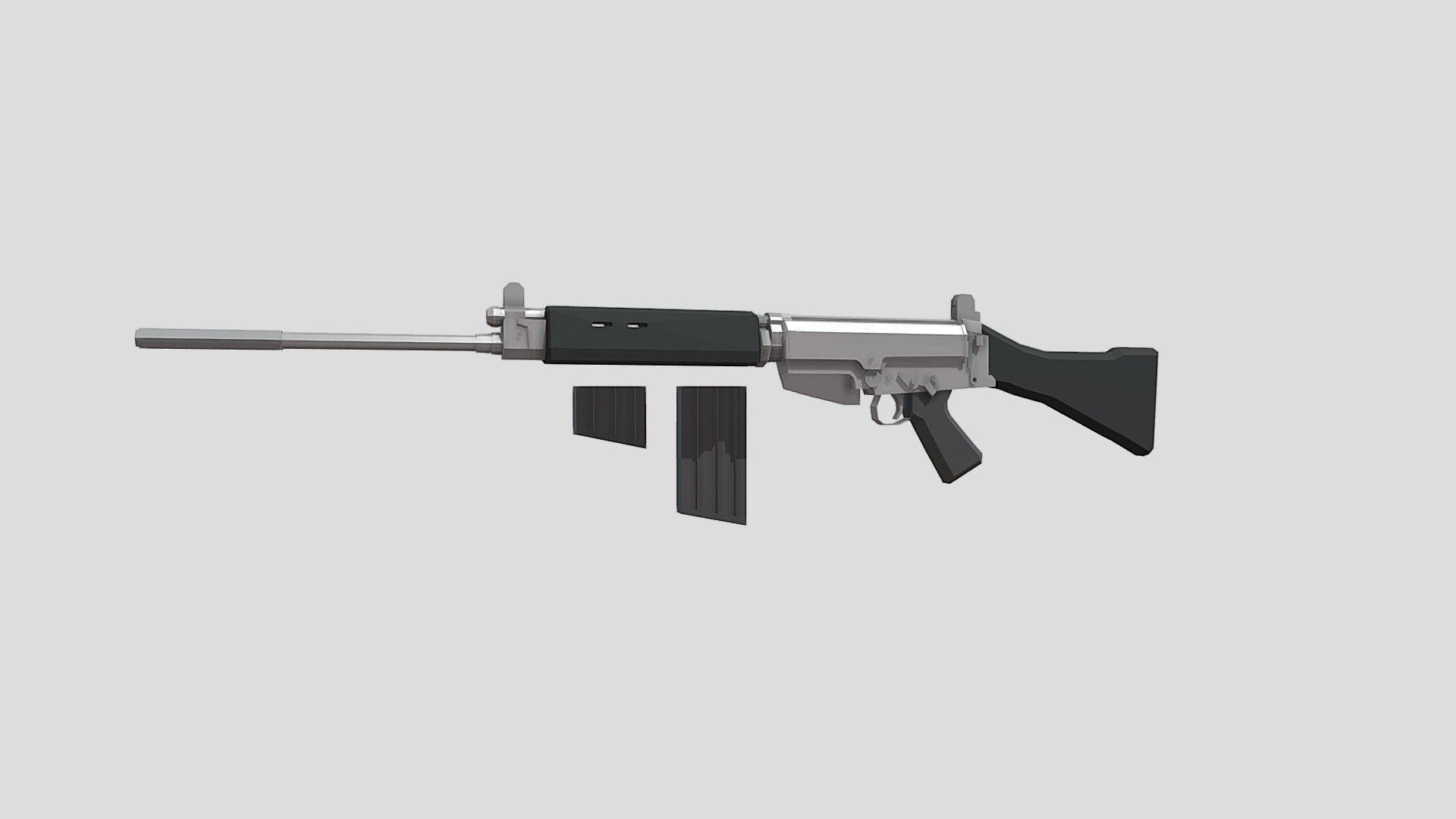 Fn fal-low poly - 3D model by ramonmrp1 [1d268f2] - Sketchfab