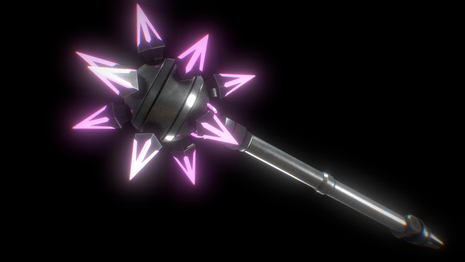 Futurism Themed Mace - 3D model by Bertas [1d28418] - Sketchfab