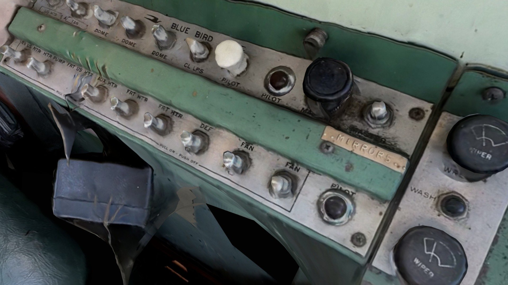1976 Bluebird Bus Dashboard - 3D model by EveryPoint [1d2d13c] - Sketchfab