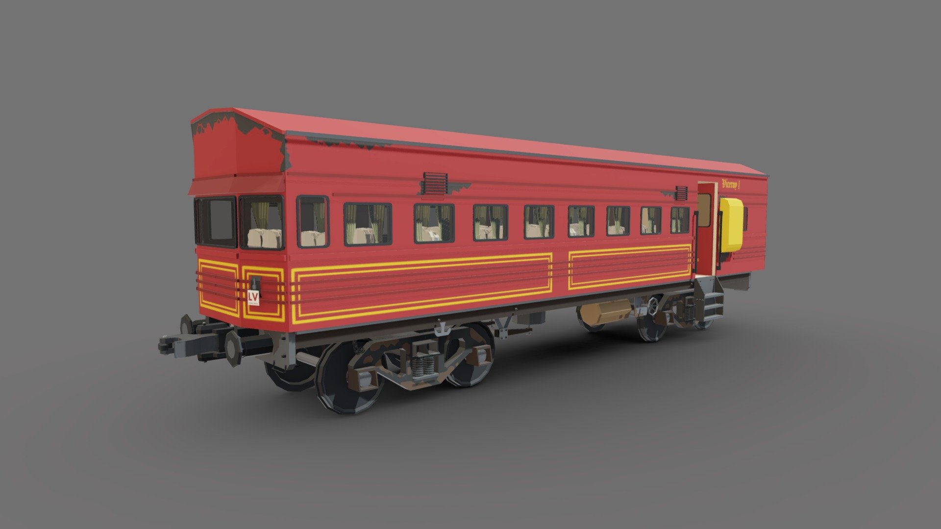 First Class Wagon of British Ceylon Railway - Buy Royalty Free 3D model by Render Island ...