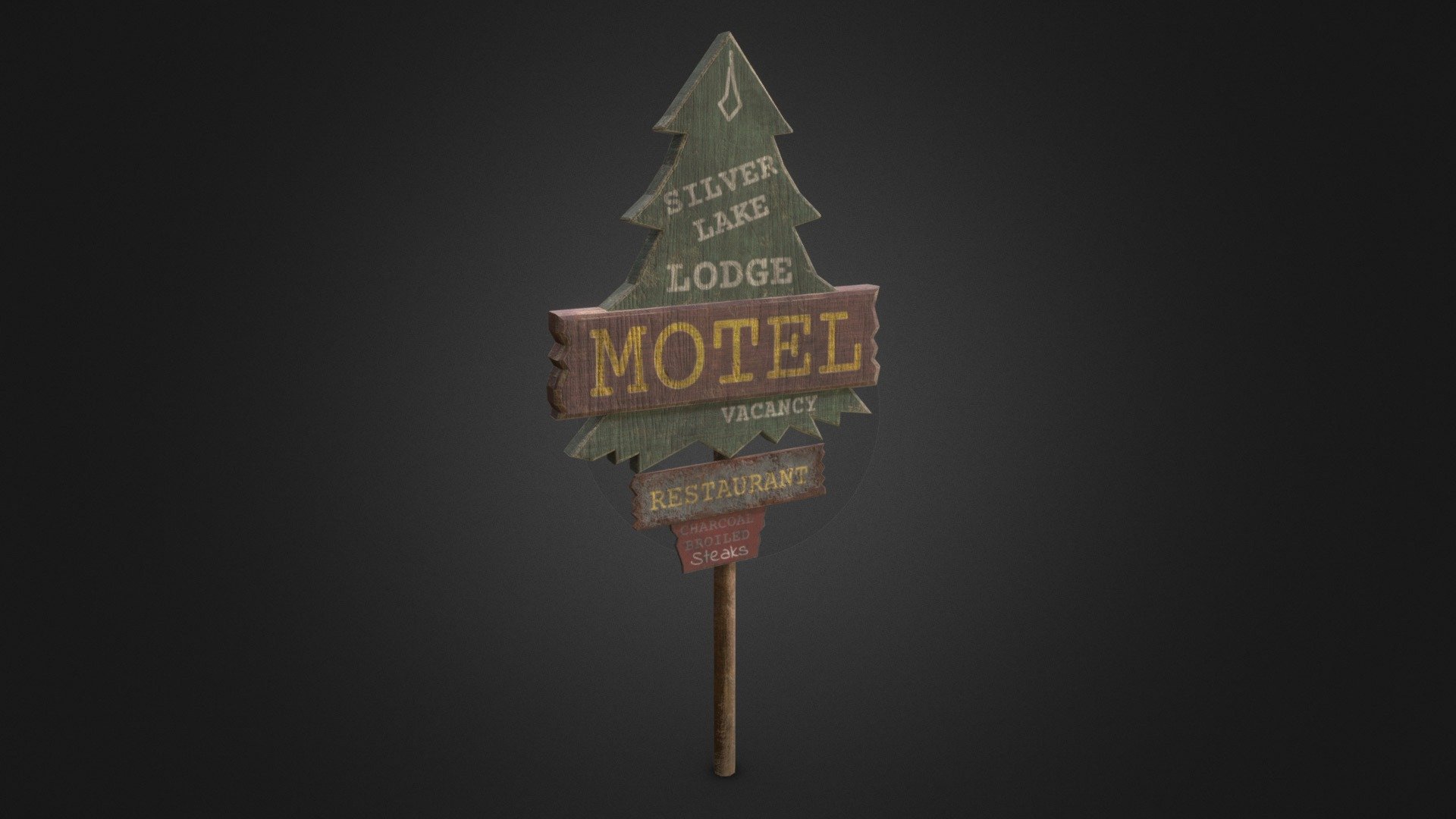 Silverlake Lodge Motel Sign - Download Free 3D model by Efarys [1d32258 ...