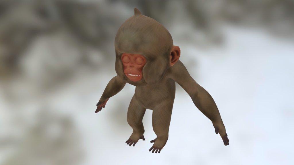 Monkey - 3D model by Hjalti Gunnar (@hjaltigunnar) [1d32d04] - Sketchfab