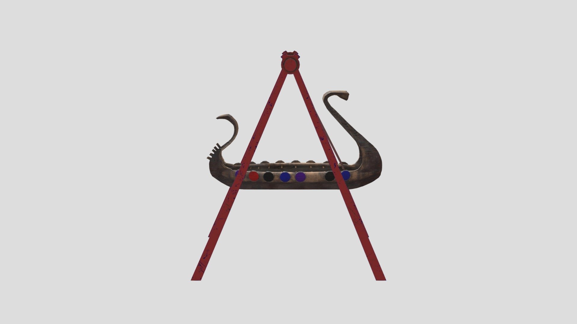 Viking Ship Pendulum Ride - 3D model by Raman Mandavia ...