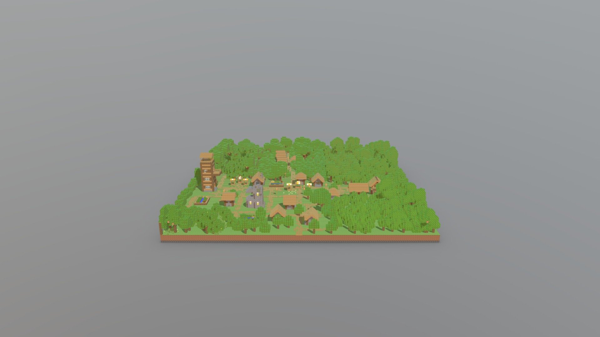 A minecraft village - Download Free 3D model by bionicLMAO ...