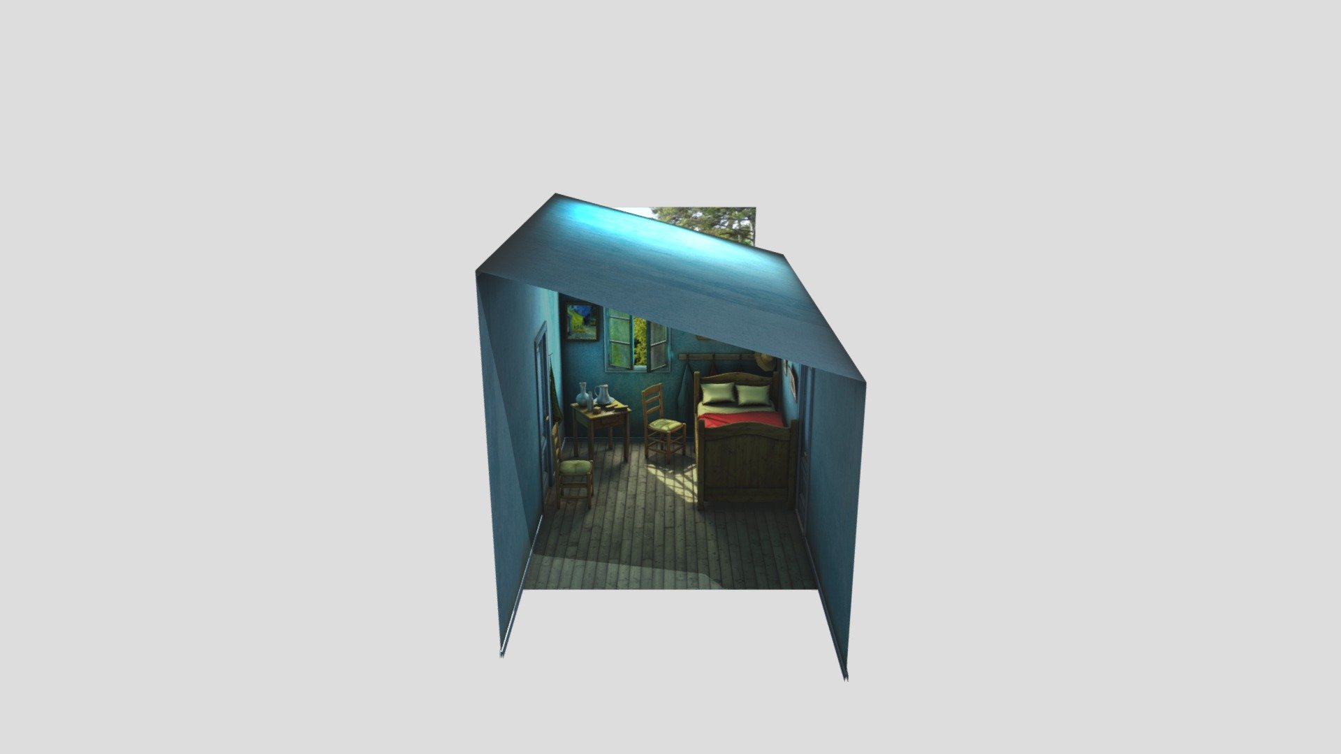quiet bedroom - Download Free 3D model by Hans09 [1d36305] - Sketchfab