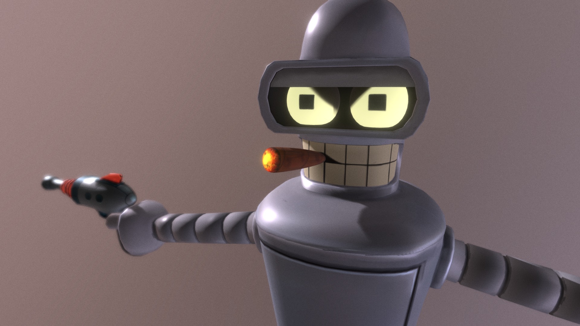 BENDER Gun - 3D model by Vira Mishura (@ViraM) [1d36d34] - Sketchfab