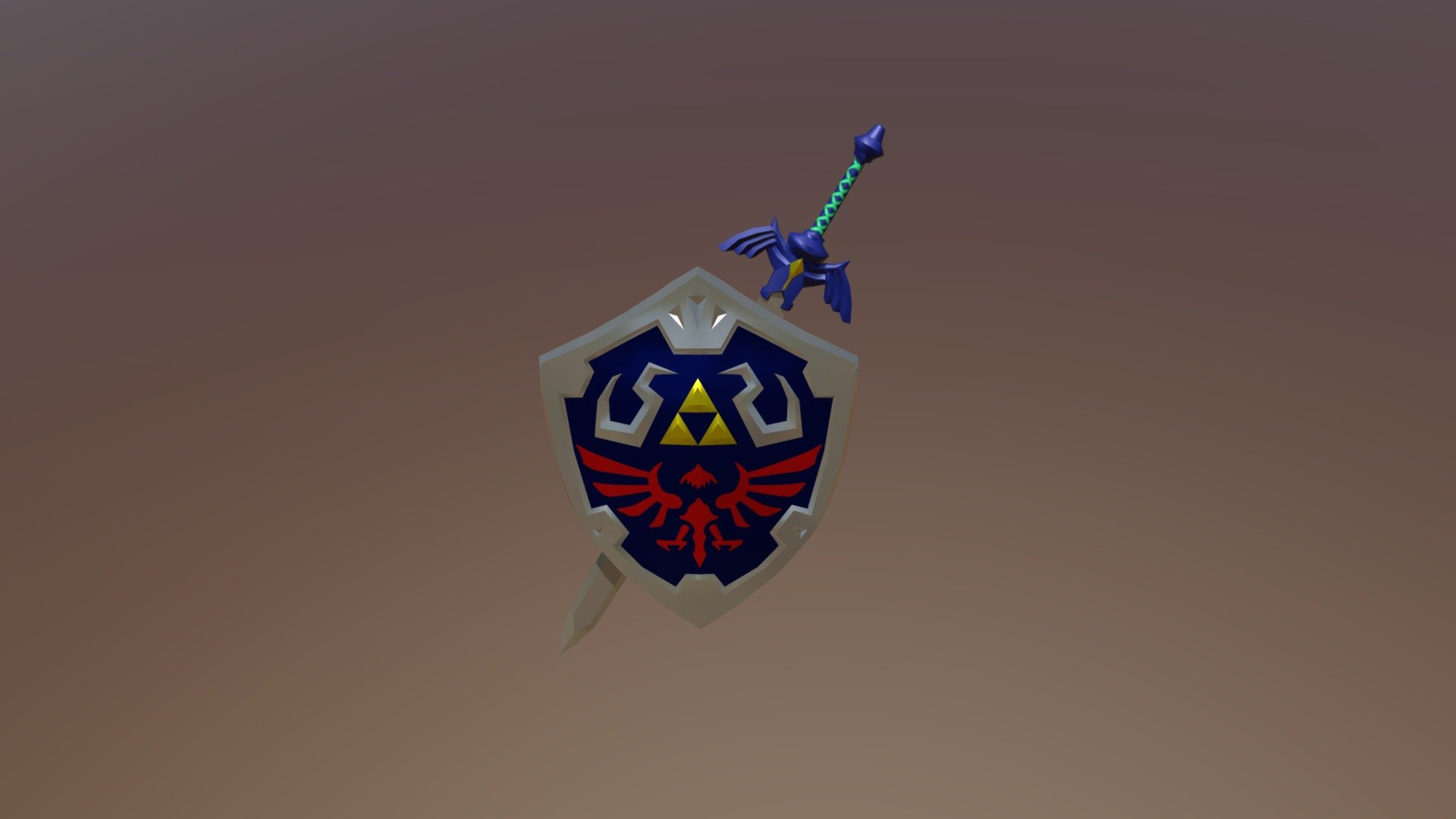 Master Sword & Hylian Shield - 3D model by evil_stirfry [1d37e18 ...