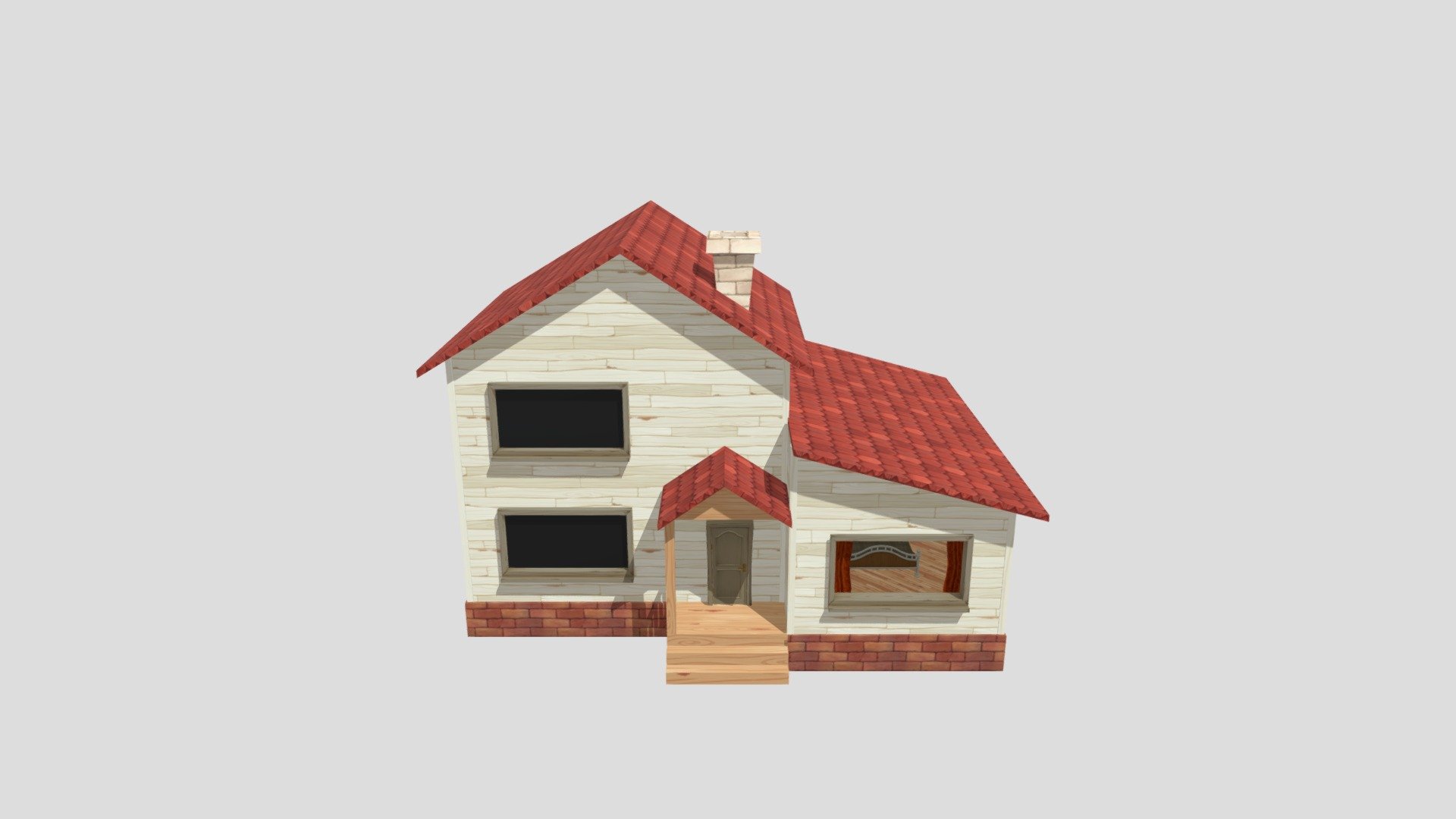 Hello neighbor pre alpha house decorated - Download Free 3D model by ...