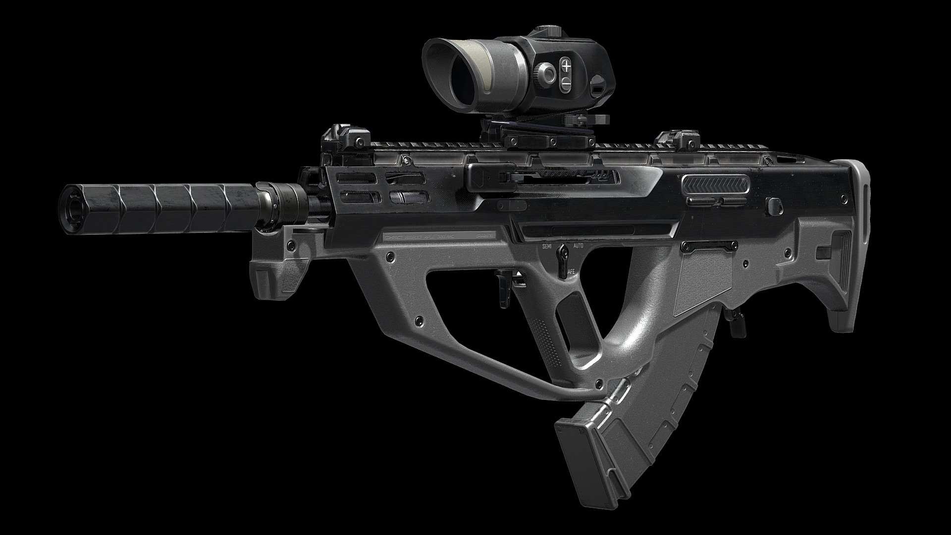 Sci-fi Bullpup Rifle - Download Free 3D model by Diamonddogkz [1d3c8f1 ...