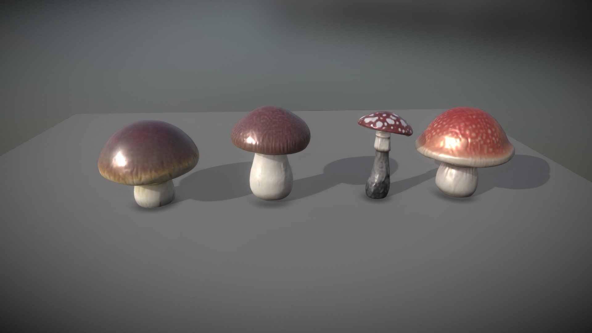 4 Mushrooms - Buy Royalty Free 3D model by Dominic Baker (@Domuk ...