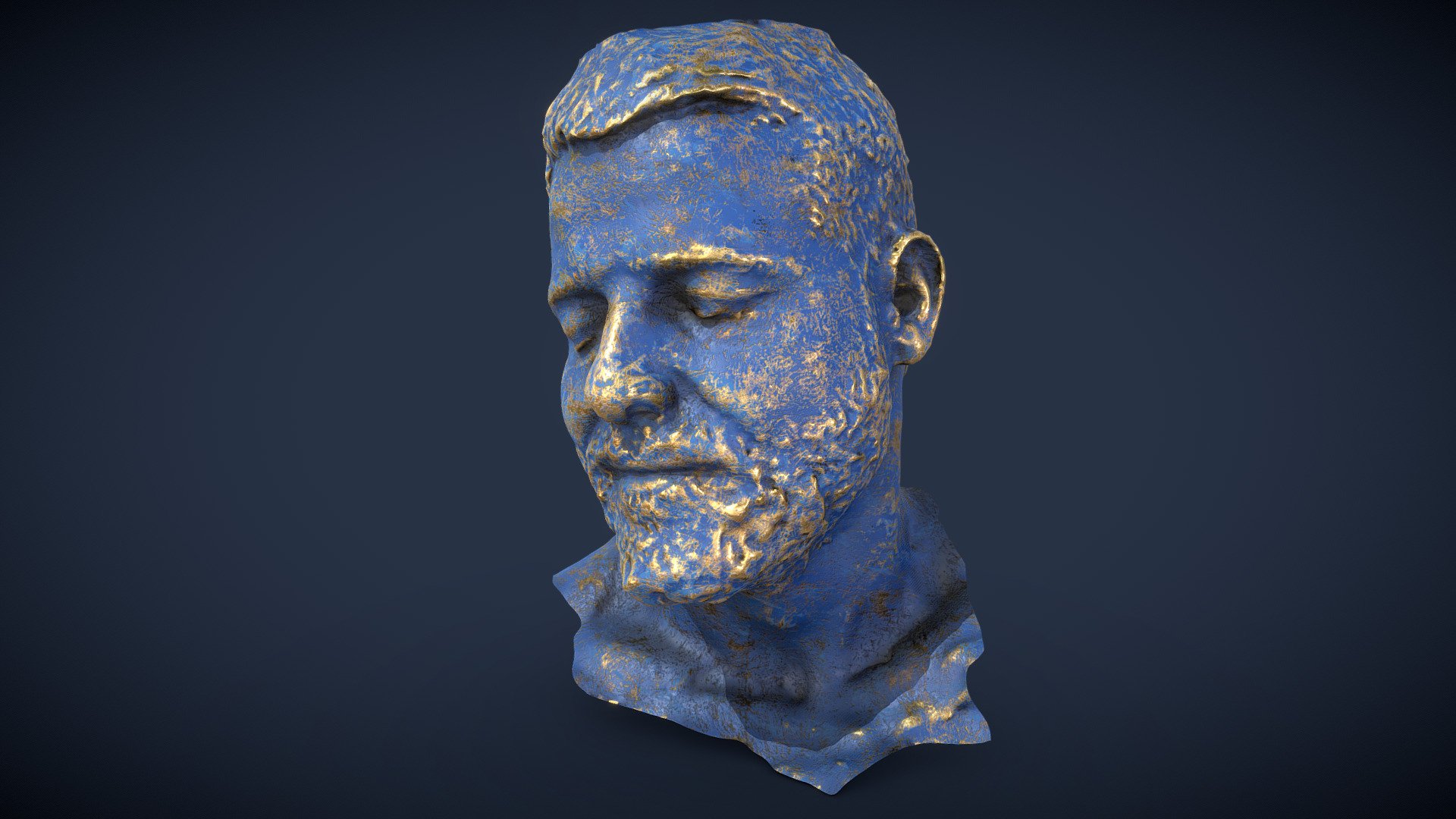 Cabeza Azul Dorado - 3D model by laboratoriodemaic (@laboratoriodemaic ...