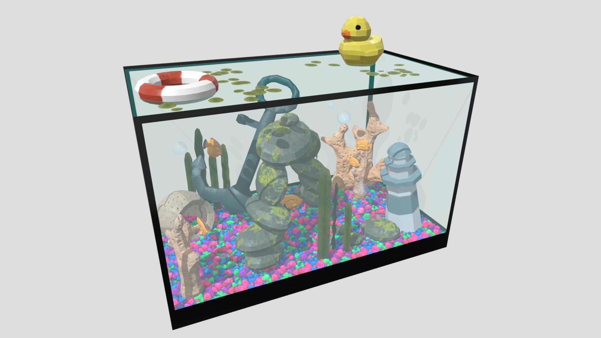 Fish Tank - 3D model by CaseyM (@caseyMstudent) [1d3f24b] - Sketchfab
