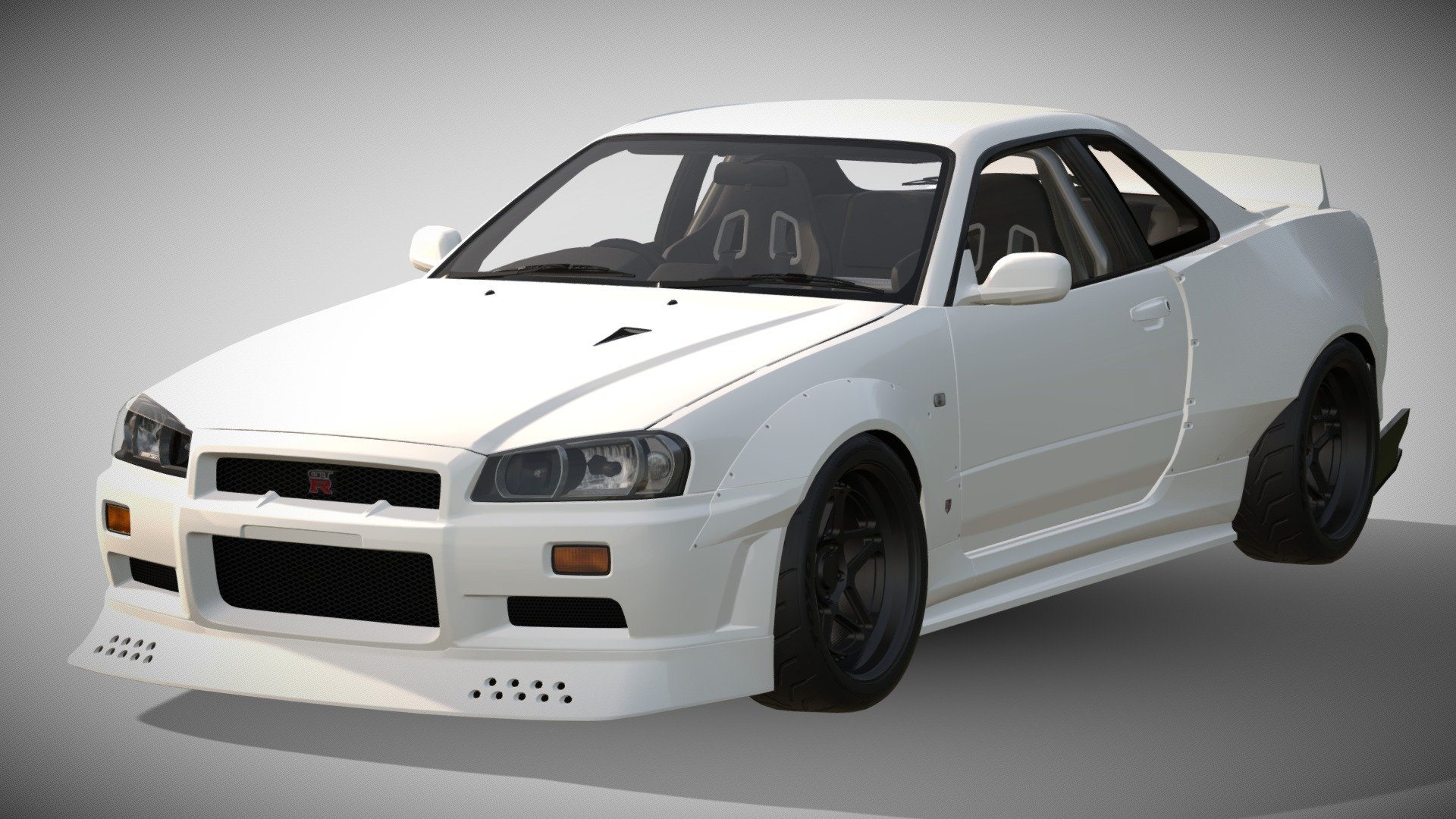 2020 RWB KRC Nissan Skyline GT-R R34 Body Kit - Download Free 3D model ...