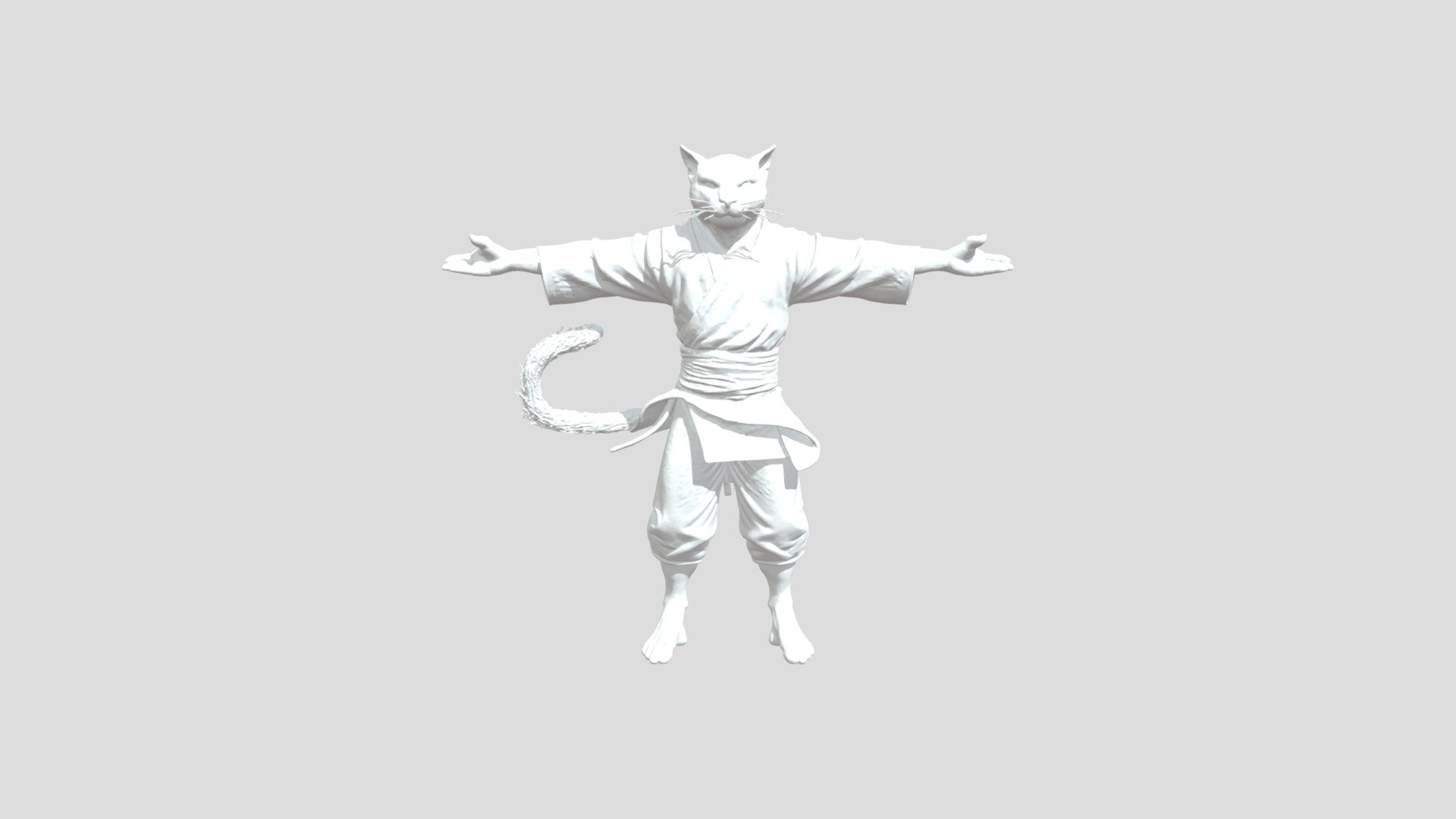 Feline Kung Fu Master - 3D model by danila.burayk80 [1d40fe2] - Sketchfab
