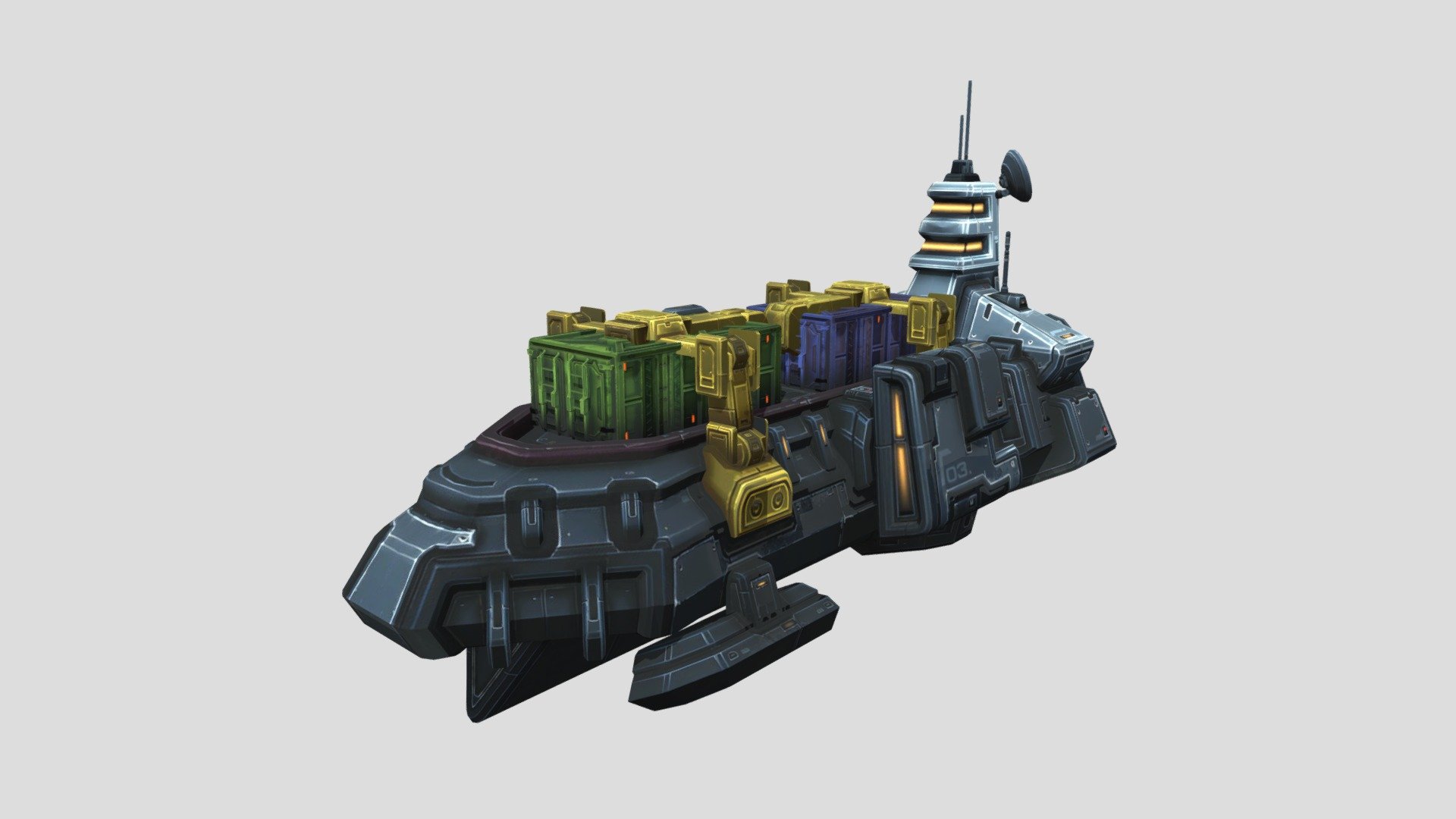 Cargo Boat - Starcraft 2 - Download Free 3D model by Catholomew ...