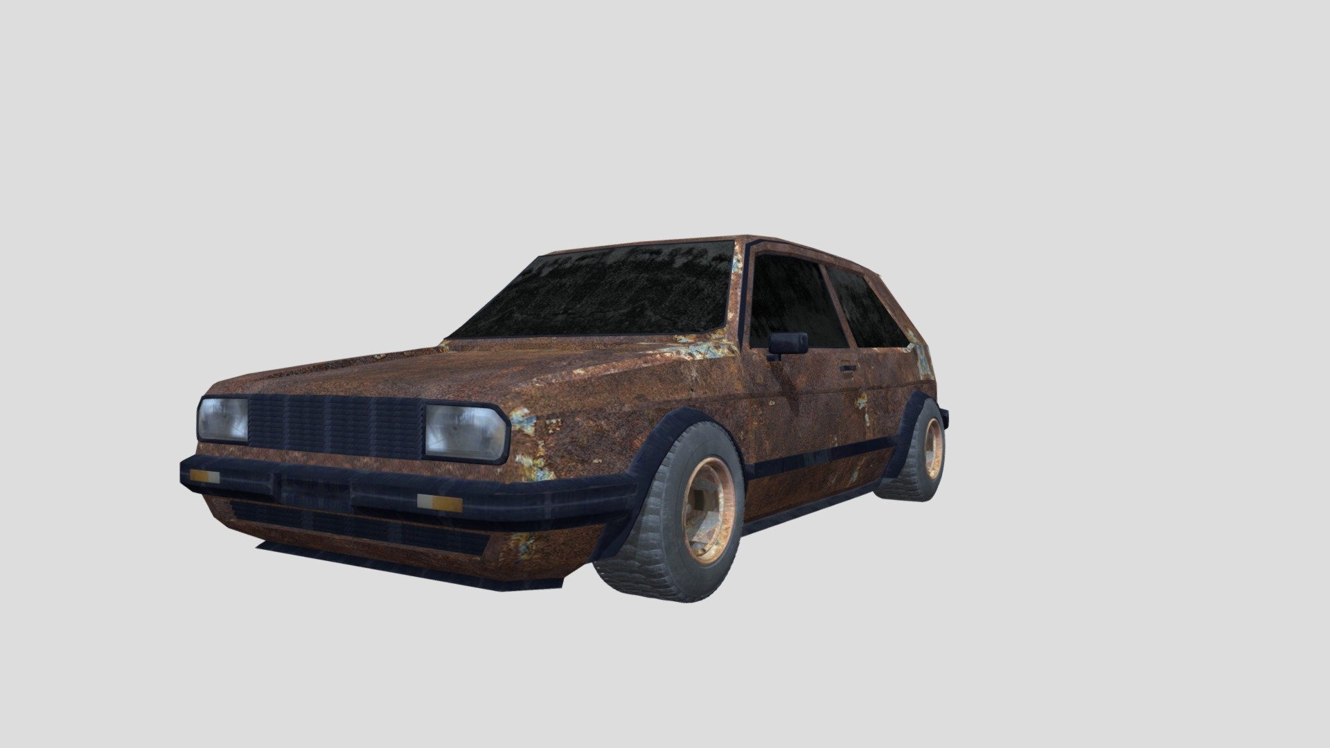 VW golf mk1 Rusted concept - Buy Royalty Free 3D model by Rouge-Nation ...