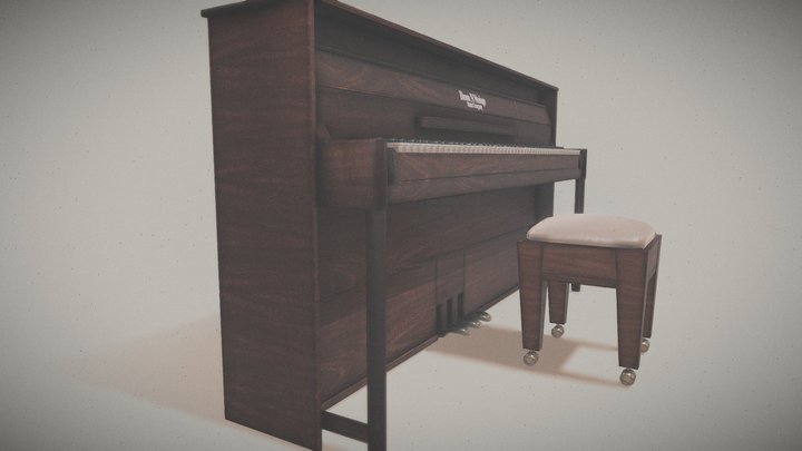 Upright-piano 3D models - Sketchfab