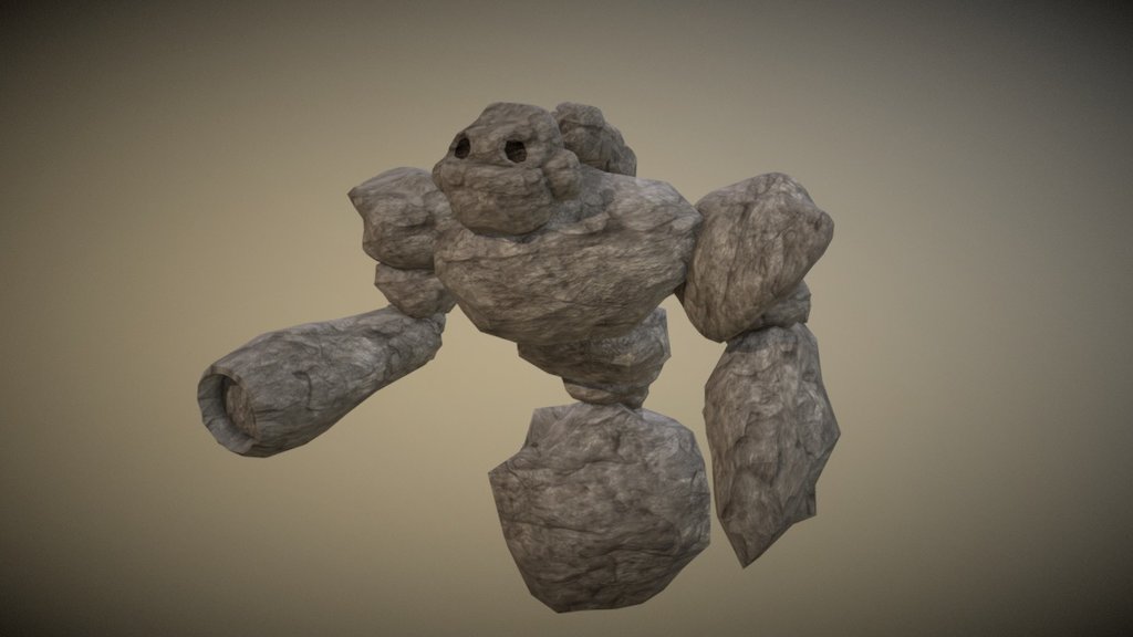 Rock Golem - 3D model by Archibald Atienza (@Gr3enRan6er) [1d47e54 ...