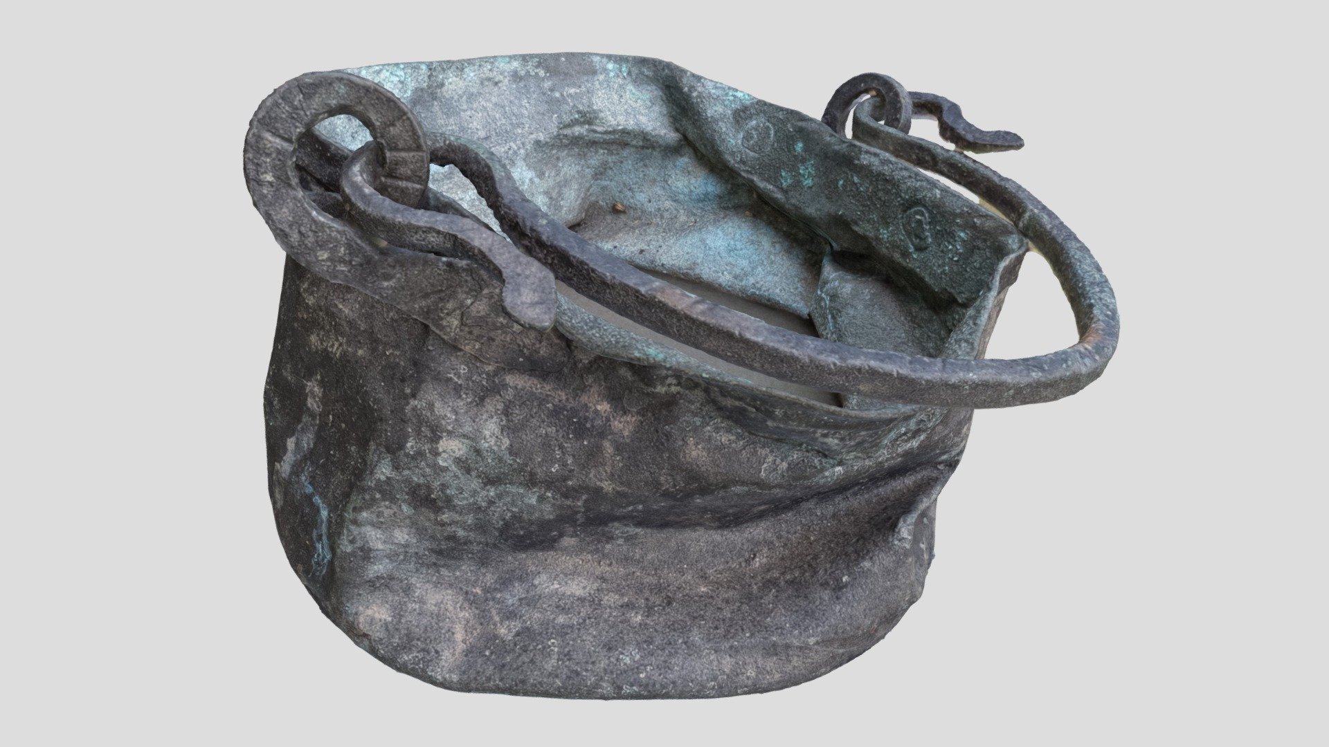 Antique crushed copper pot - Buy Royalty Free 3D model by Kulizayo ...