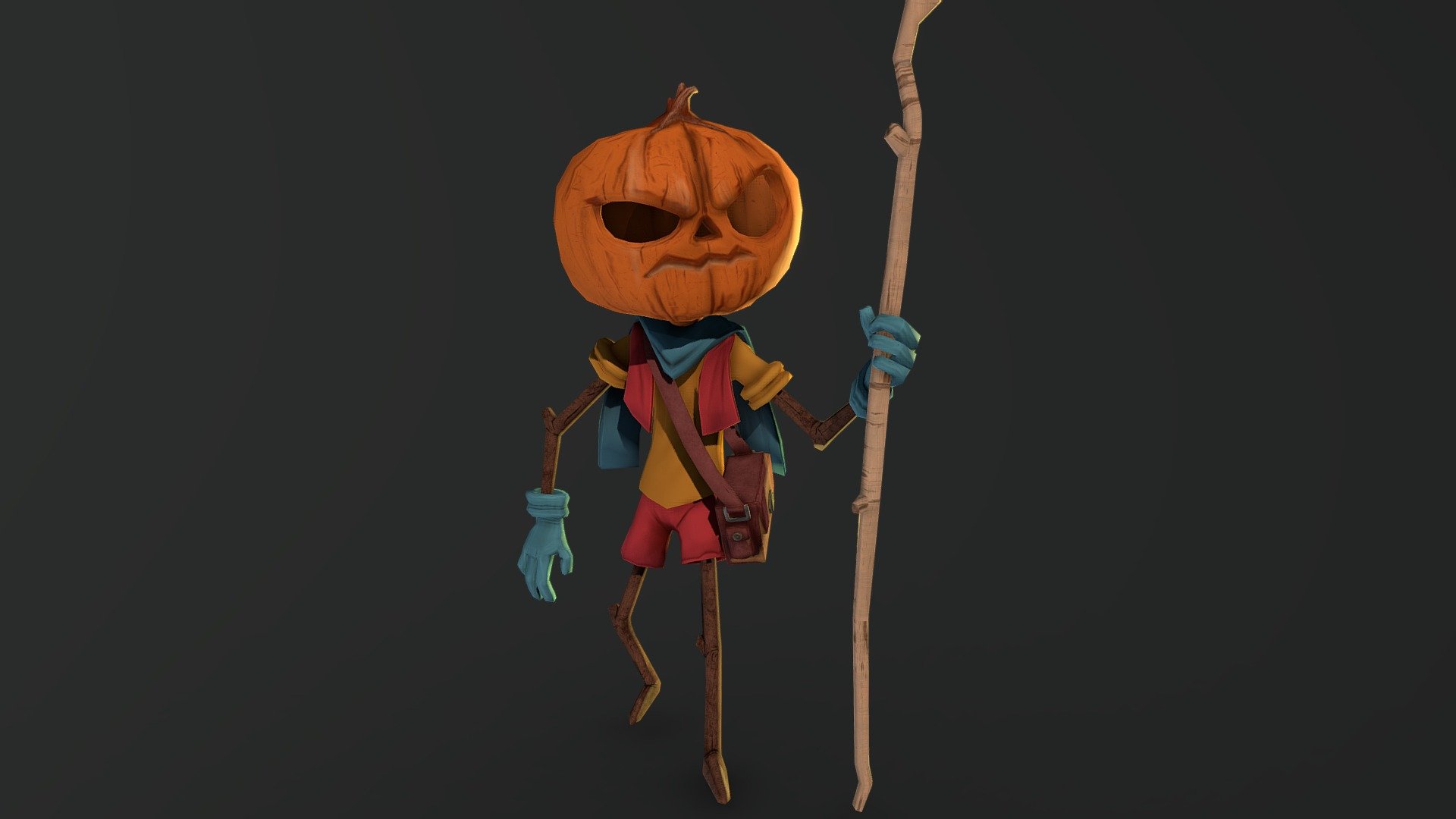 The Pumpkin Mage - Download Free 3D model by wilsonghm99 [1d4a203 ...