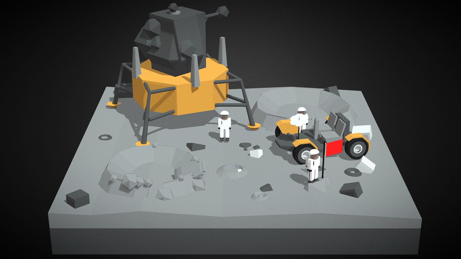 Wandering The Moon - Download Free 3D model by 3d.xyz (@webuild ...