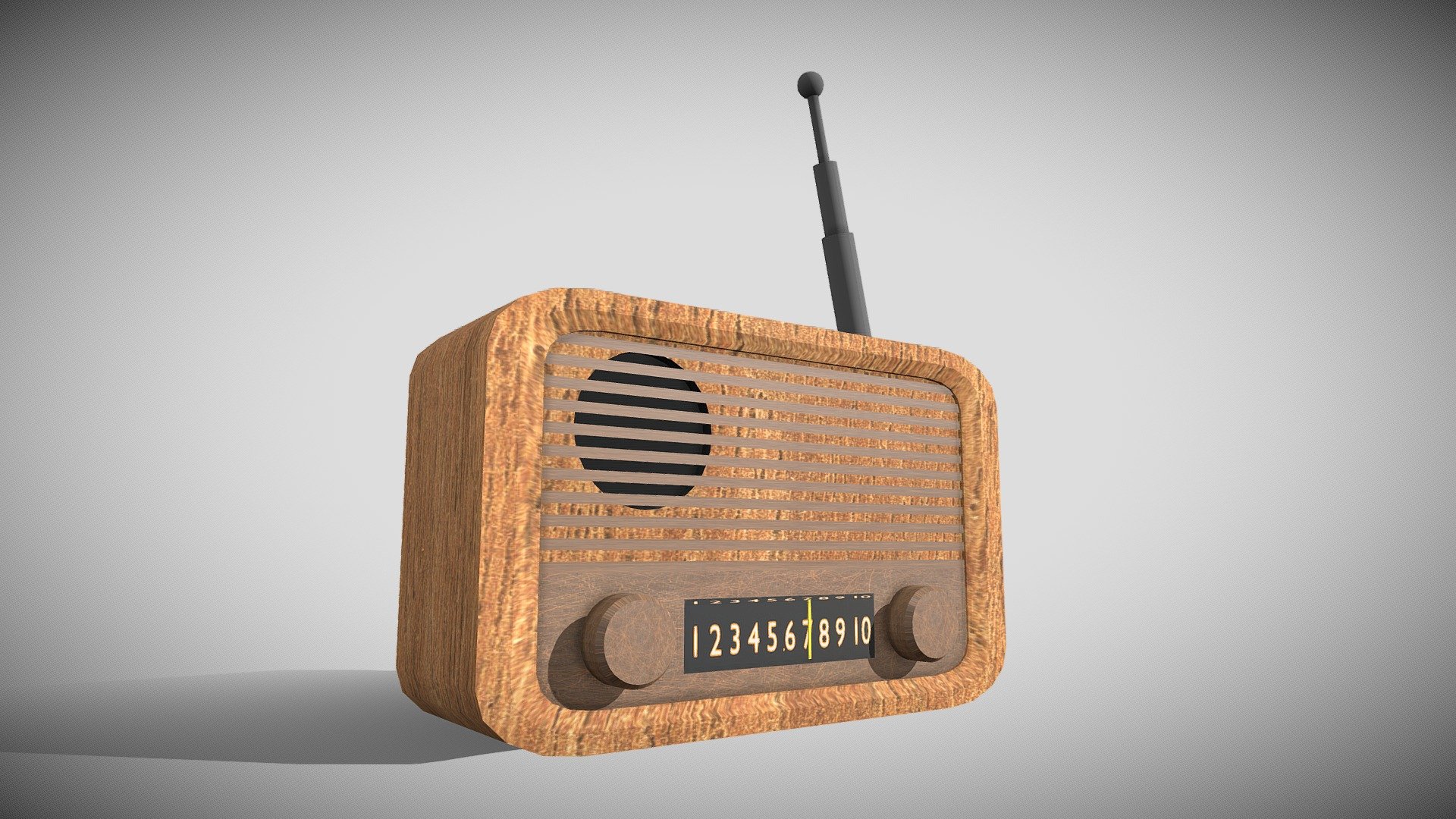 Old Fashioned Radio With Antenna - Download Free 3D model by ajkcdk ...
