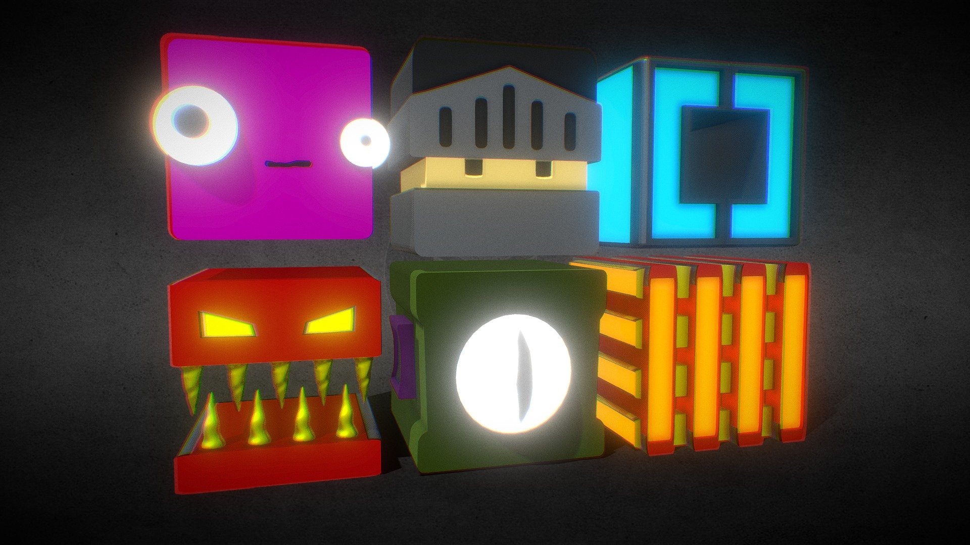 Cubes GD 2/ Cubos GD - Download Free 3D model by JackSpector_Ink ...