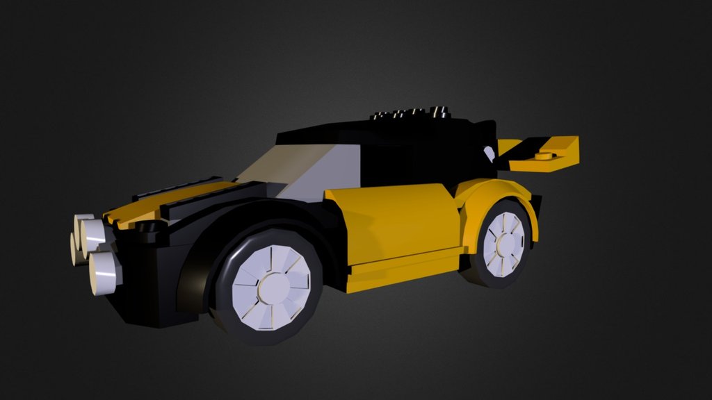 Lego Rally car - 3D model by SkovyMation [1d4db8f] - Sketchfab