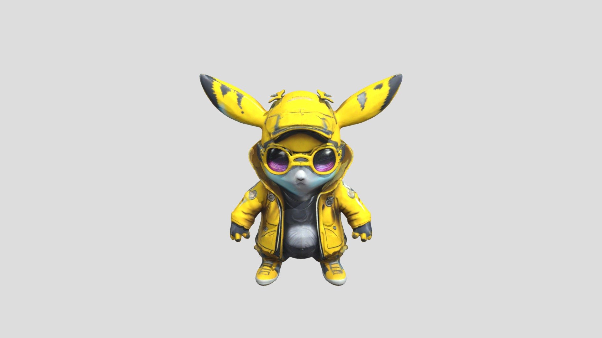 Streetwear_Pikachu_0228165512_texture - 3D model by praful navneet ...