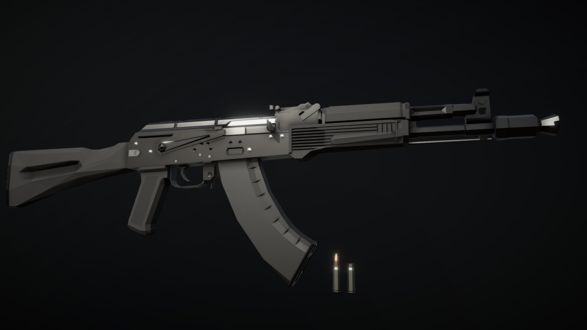 Low-Poly AK-104 - Download Free 3D model by notcplkerry [1d5053a ...