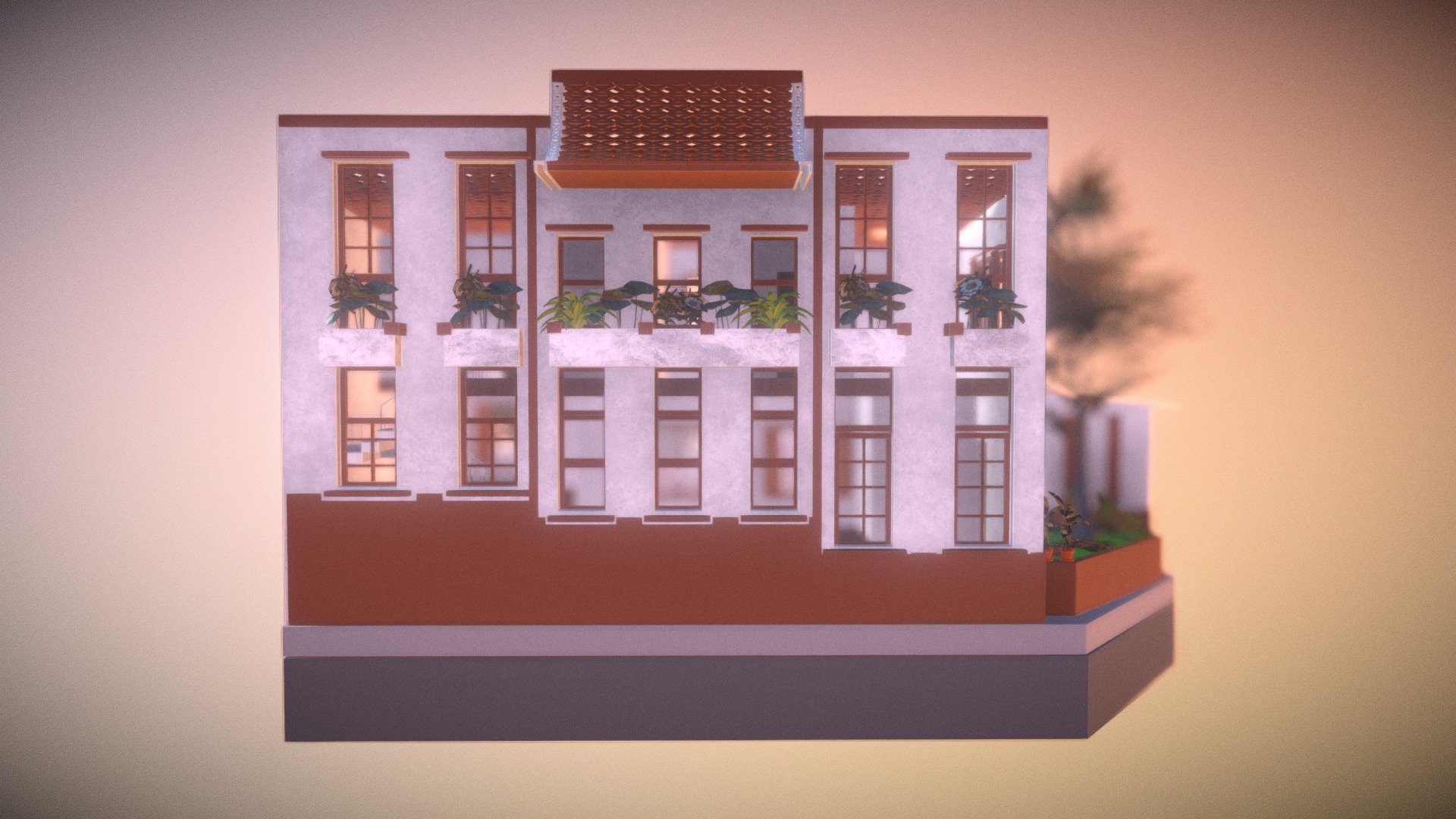 Fachada MODELO BASICO I Casa San Antonio - 3D model by hearkkenOFICIAL [1d56da3] - Sketchfab