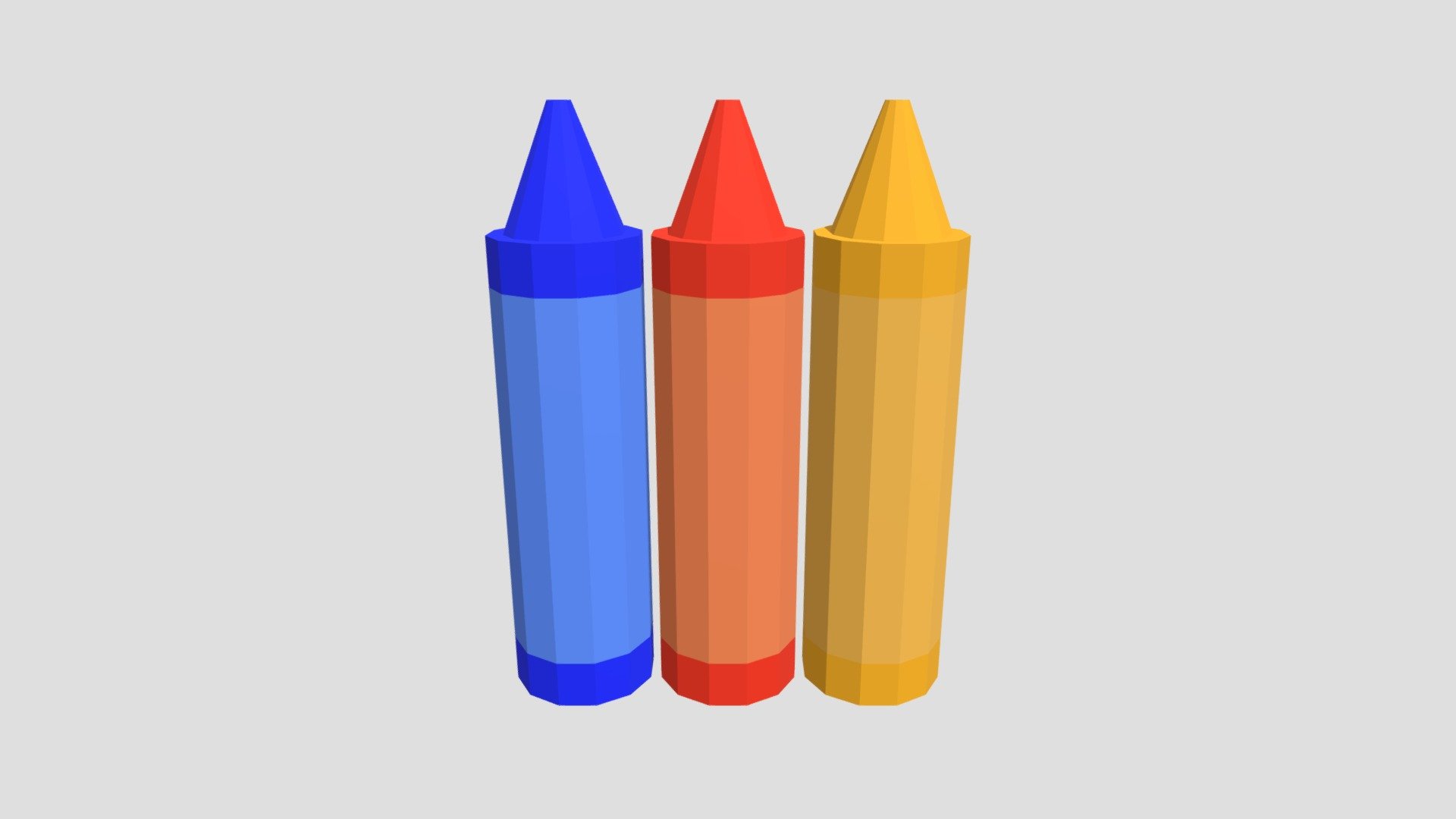 Low Poly Crayons - 3D model by happyfrank [1d5dc0f] - Sketchfab