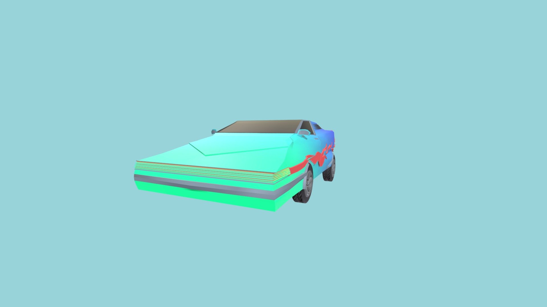 Cyberpunk Mid Poly Car - 3D model by RozennArt [1d5f771] - Sketchfab