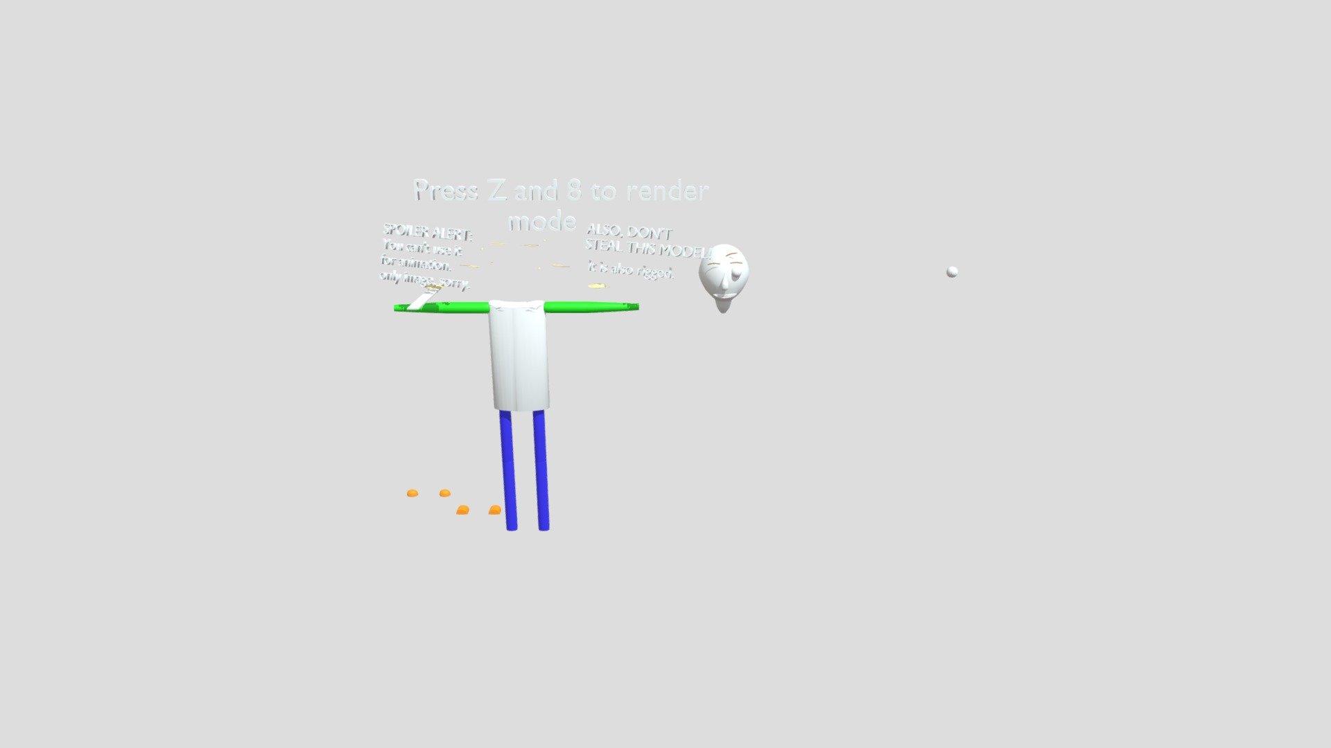 Baldi model (don't mind the animation) - Download Free 3D model by The ...