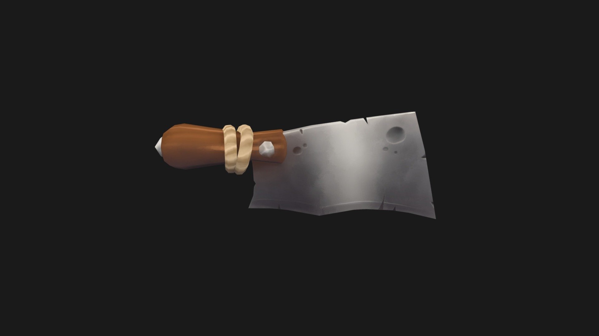 Hand painted cleaver - 3D model by EdgarSabel (@EdgarArt) [1d625fd ...