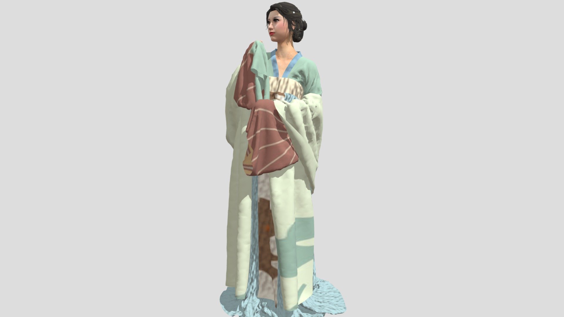 Chest-length Ruqun of Tang Dynasty - Autumn song - Download Free 3D ...
